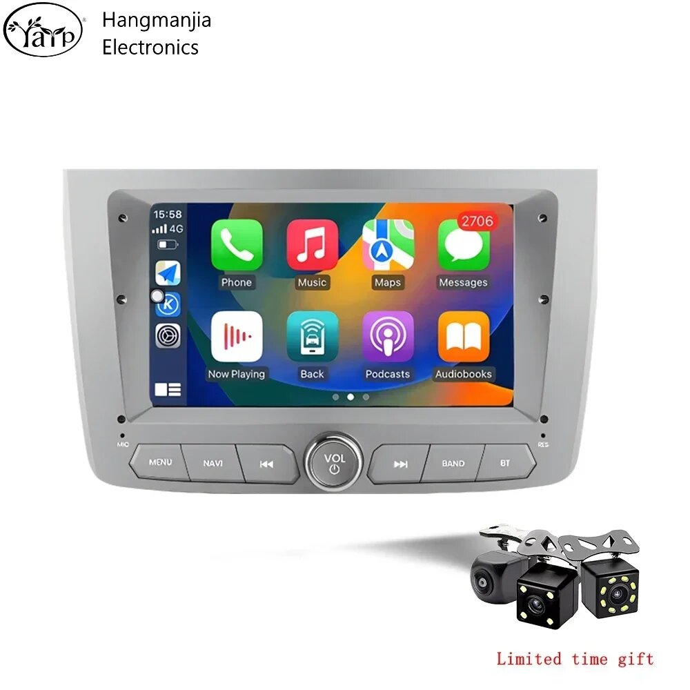 Автомагнитола Android 13 CarPlay для Alfa Romeo Mito 2008-2012