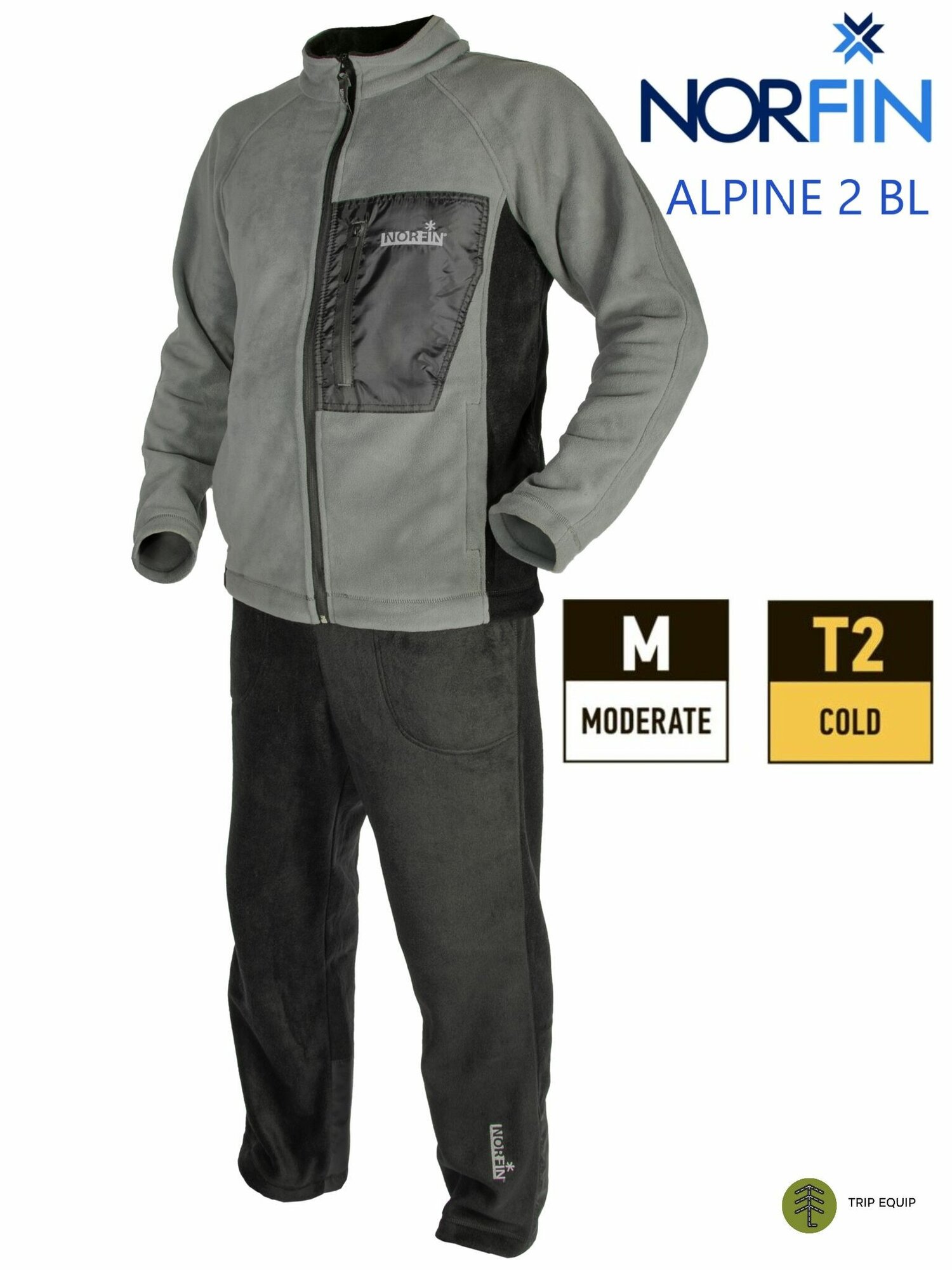 Костюм флисовый мужской Norfin ALPINE 2 BL р. M (360202-M)
