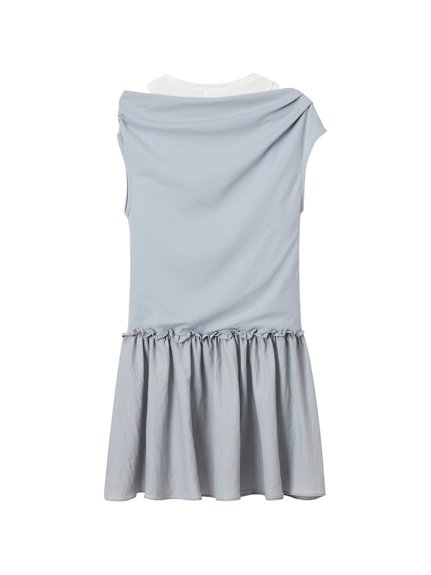 Платье B+ab Layered ruffled mini dress, размер 40, синий — фото 1