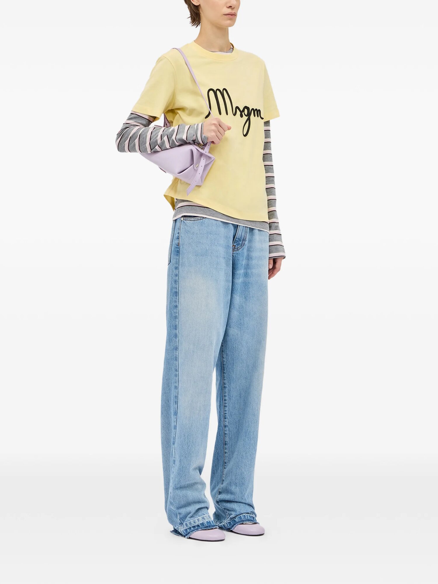 Футболка MSGM, размер 42, ochre yellow — фото 1