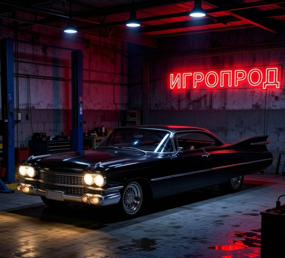 Машинка металлическая инерционная модель Cadillac Coupe Deville 1959 (Кадиллак Купе Девиль 1959) Детская игрушка / Масштаб 1:24