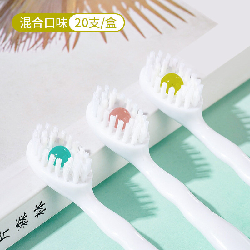 Новая зубная щетка Pop-Bead, упаковка из 20 штук, портативная одноразовая зубная щетка-зубочистка для путешествий, мини-зубная щетка.