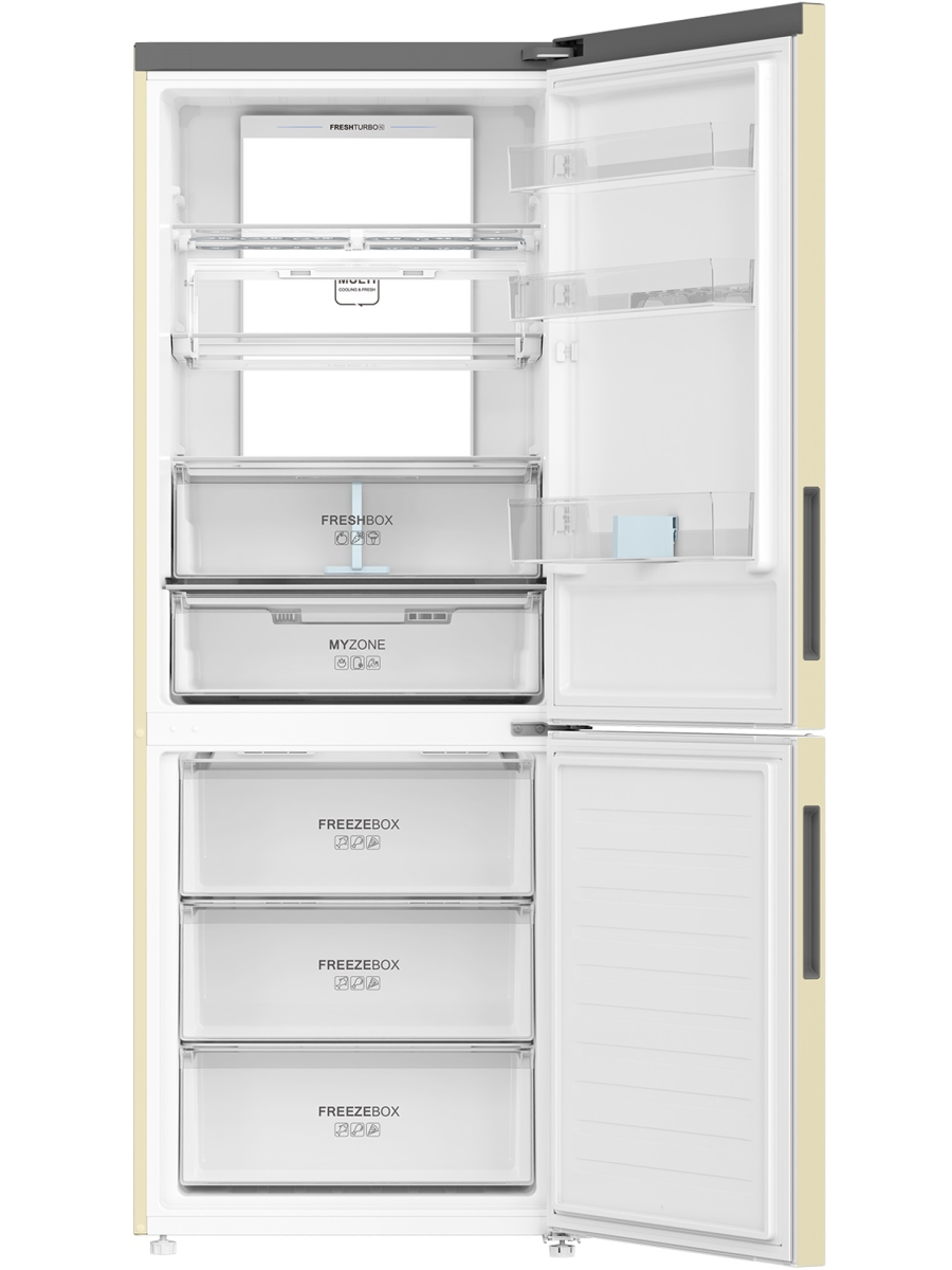 Холодильник Haier C4F744CCGU1 двухкамерн. общий объем 439л бежевый инвертер (BC12S3E00RU)