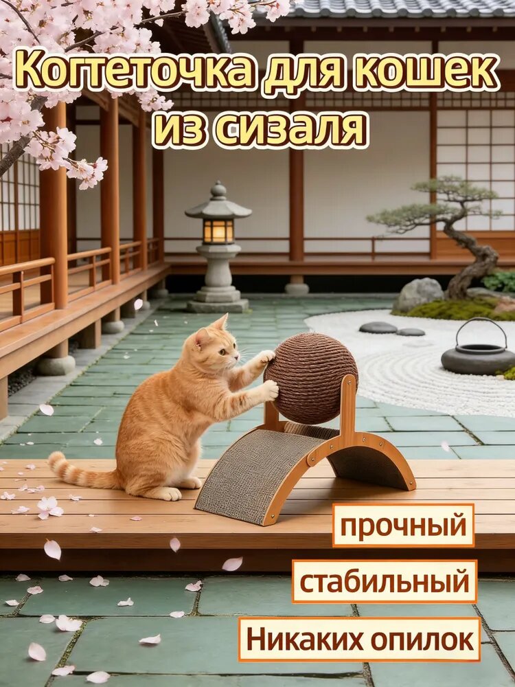 Колесо для кошек беговое, Когтеточка, Когтеточка-шар, Небольшой размер, используется маленькими кошками