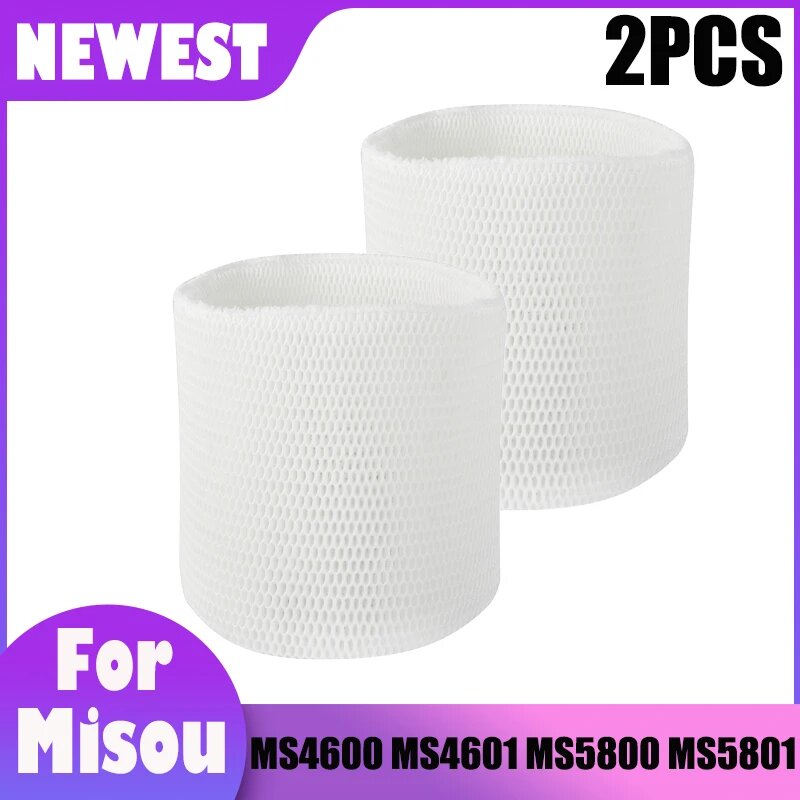 Фильтр увлажнителя, комплект из 2 шт. для Xiaomi Misou MS4600 MS4601 MS5800 MS5801, моющийся полиэстер, запасные части фильтра для очистителя воздуха