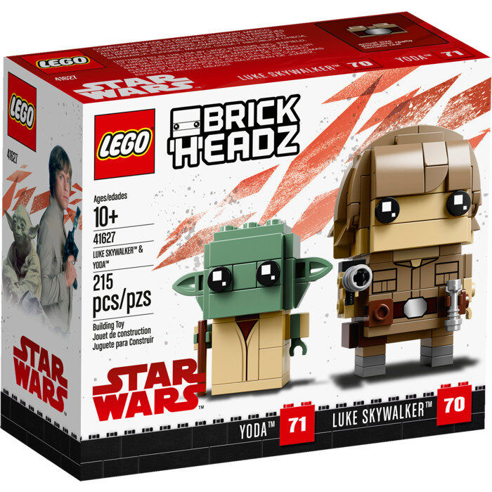 Конструктор LEGO BrickHeadz 41627 Люк Скайуокер и Йода, 215 дет. (Уценка - образец с витрины)