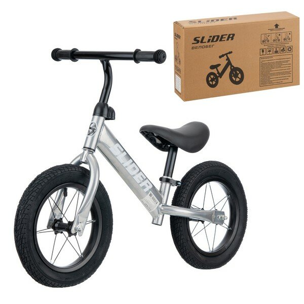 Беговел "Slider" надув. колеса диаметром 12 дюймов, стальная рама, сиденье и руль регулир. по высоте