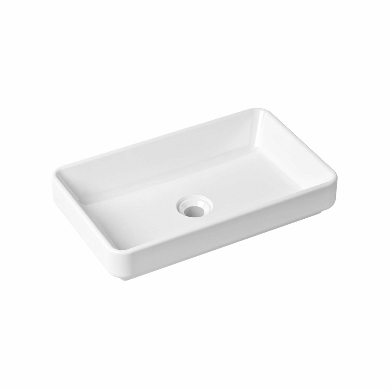 Раковина накладная Lavinia Boho Bathroom Sink Slim 55 33311004 белая глянцевая, керамика