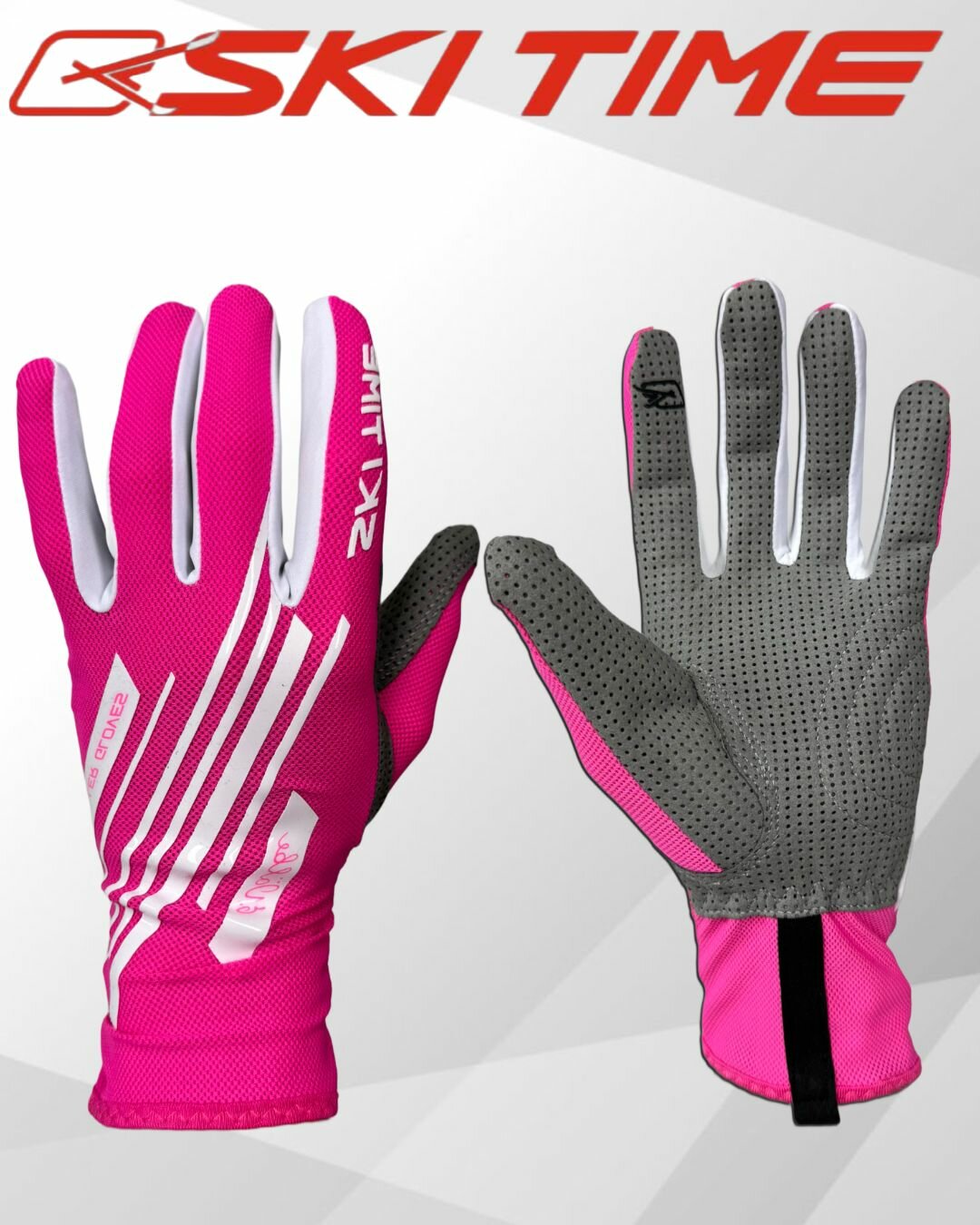 Перчатки для лыжероллеров SKI TIME ROLLER Race Pink, M