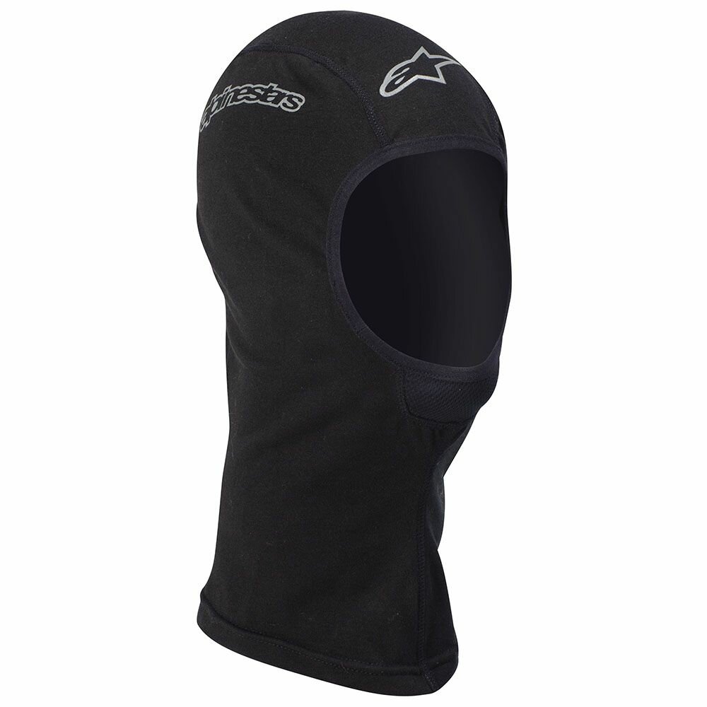 Мотоподшлемник Alpinestars Open Face — открытое лицо, удлинённая шея, плоские швы, светоотражающий логотип для езды