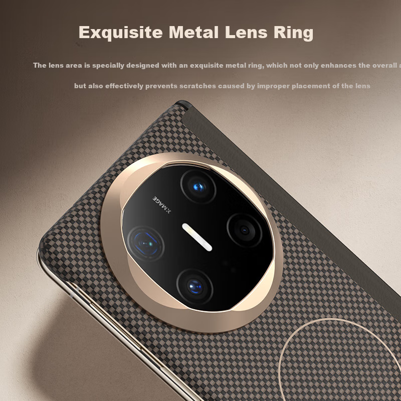 BLUEO кевларовый магнитный чехол для Huawei Mate X6 Классическая редакция с поворотным шарниром защита от падений и