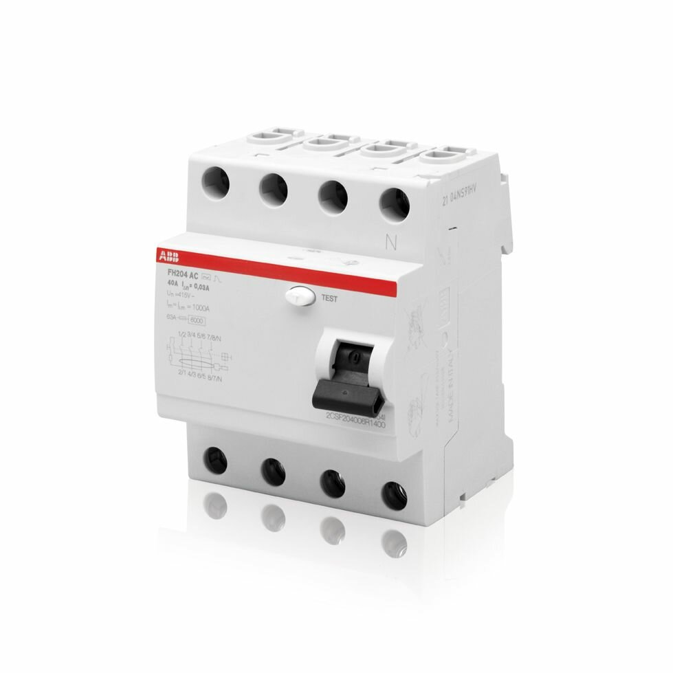 Выключатель дифференциального тока (УЗО) FH204 AC-25/0.03 ABB 2CSF204004R1250