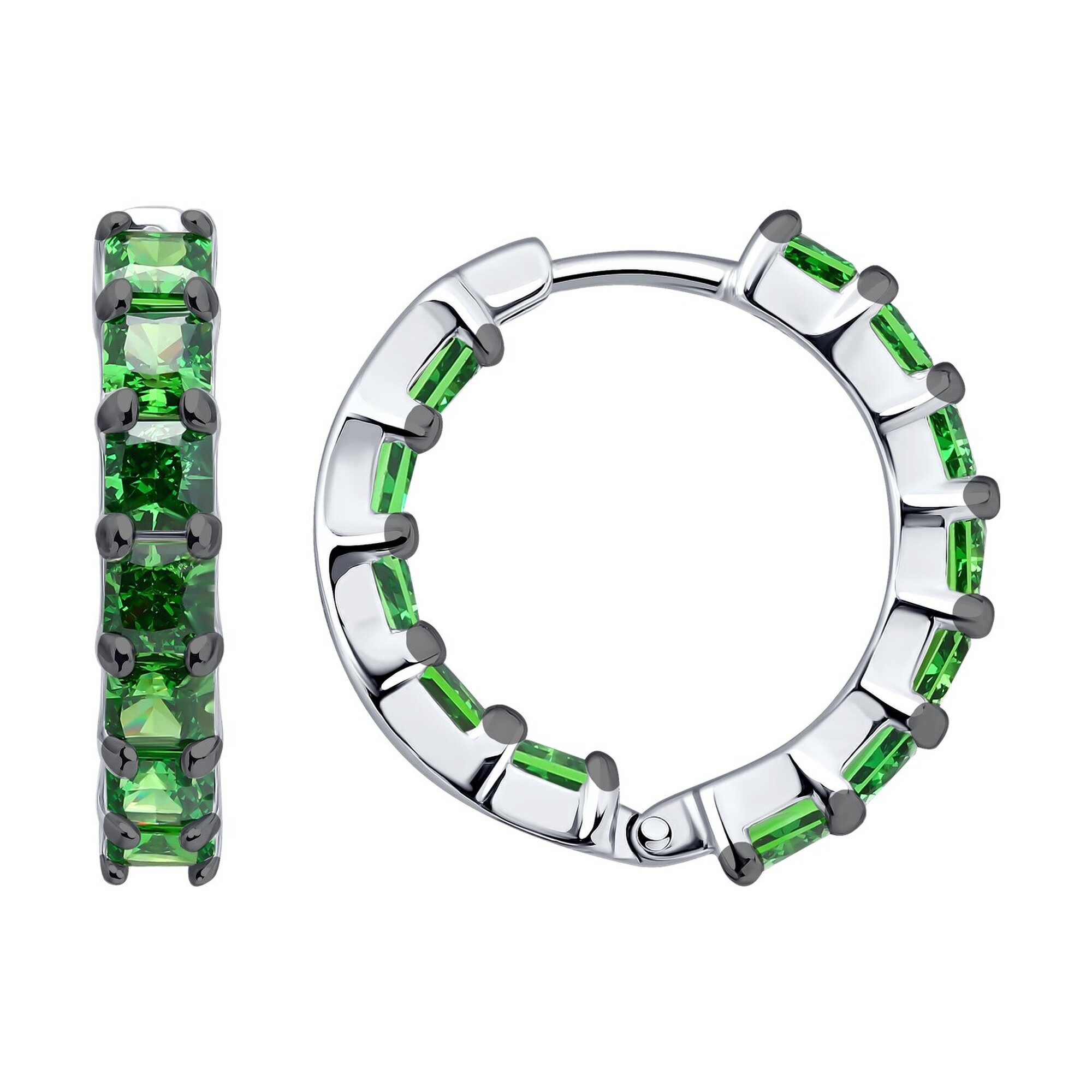 Серьги Diamant online, серебро, 925 проба, родирование, длина 2.5 см, , прозрачный