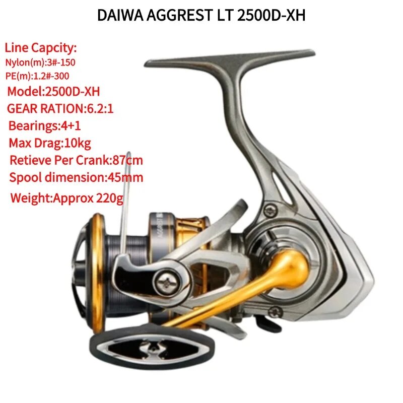 Daiwa Aggrest LT 2500D-XH, безынерционная катушка