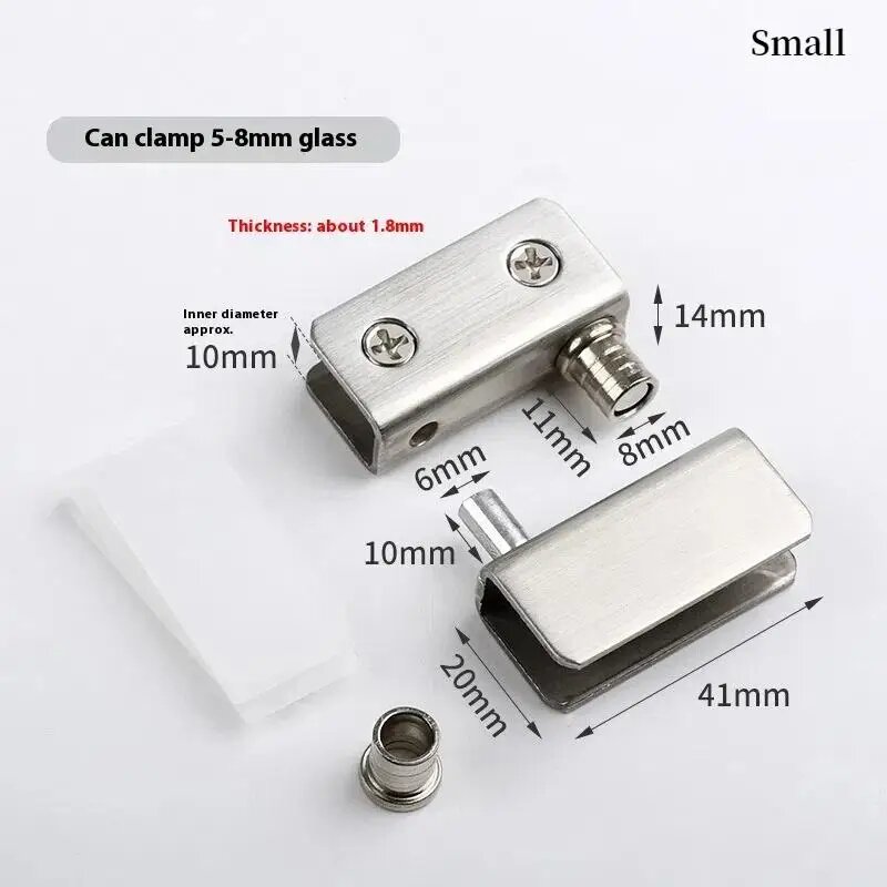 Стеклянная петля Silver S, 2 шт, для стекла 5-8 мм