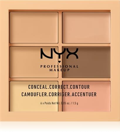 Палетка для контуринга NYX Professional Makeup Conceal Correct Contour, оттенок 01 Light, 6 оттенков