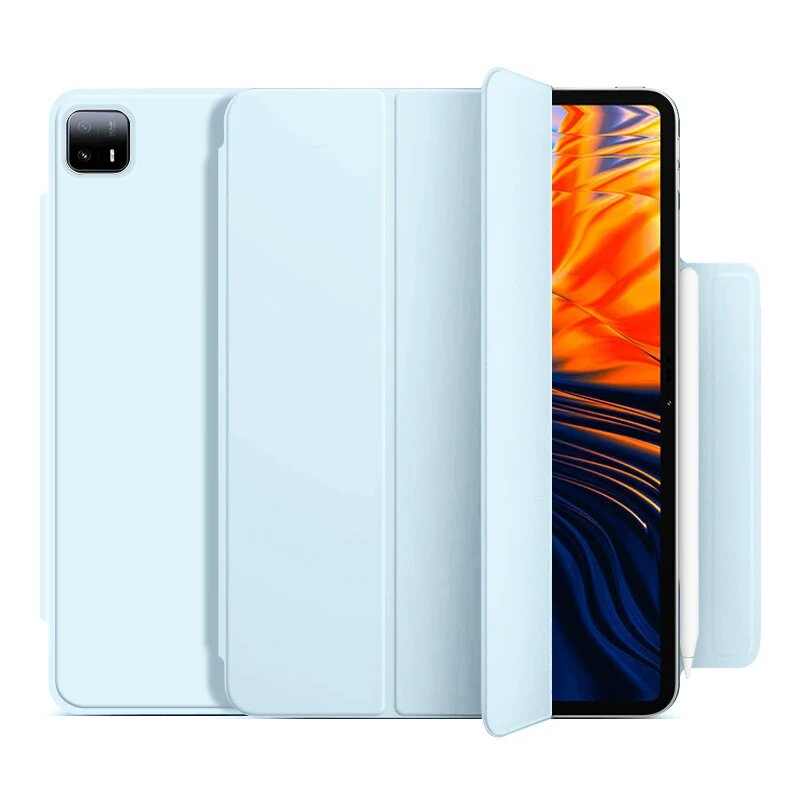 Ультра-тонкий магнитный чехол для защиты планшета Xiaomi Mi Pad 7/7 Pro 11.2 дюймов, цвет голубой