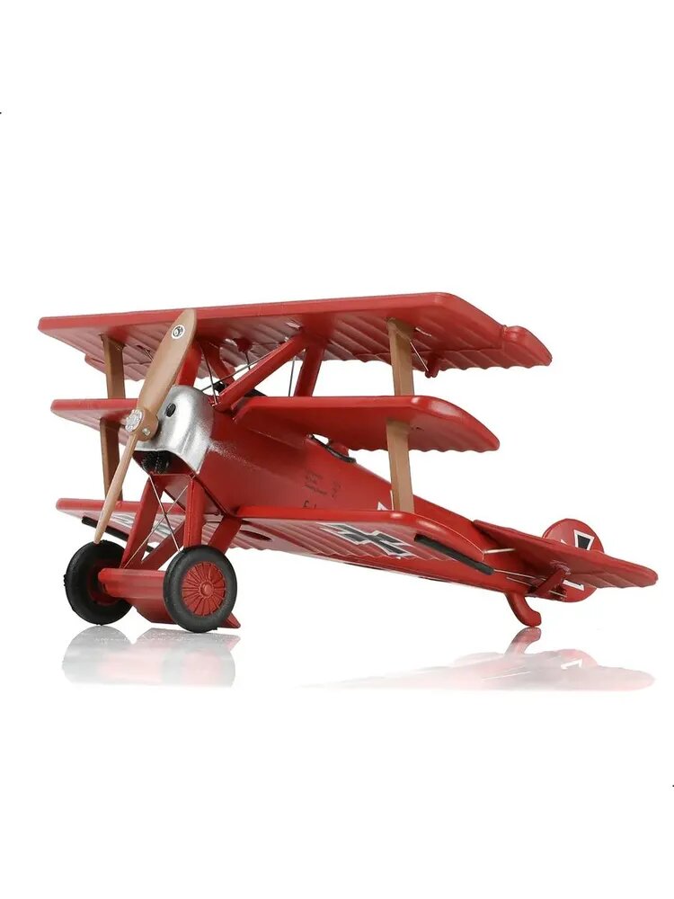 ПодарокМодель самолета Fokker Dr.1 Red Baron 1/72, металлВоенный модель подарок