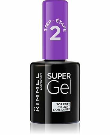 Лак для ногтей Rimmel Super Gel Step 2 Glitter, прозрачный, с блестками, 12 мл