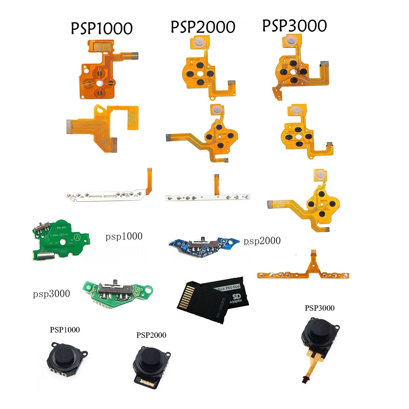 Плата кнопок PSP 1000, SW-445