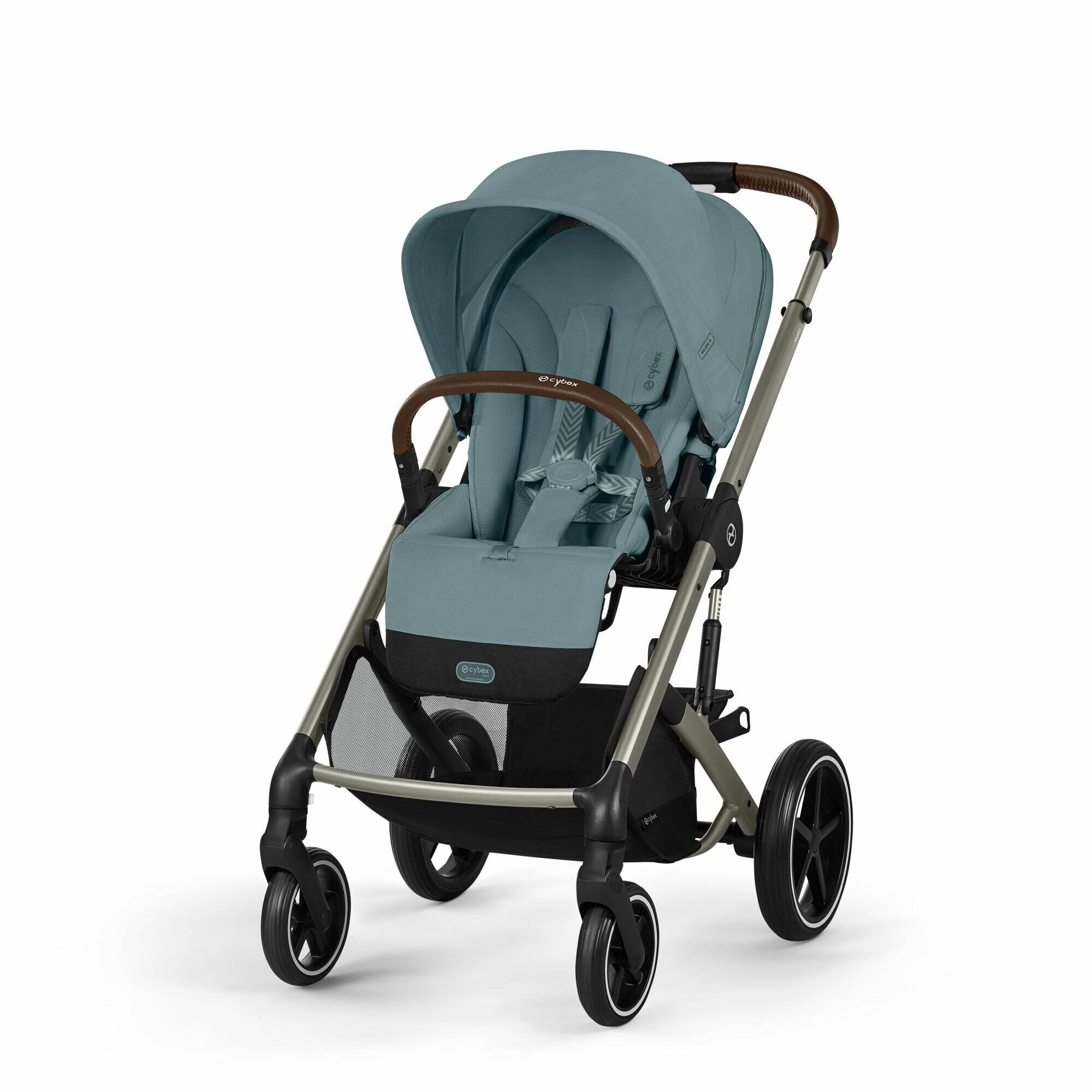 Прогулочная коляска Cybex Balios S LUX цвет Stormy Blue 2025 с дождевиком