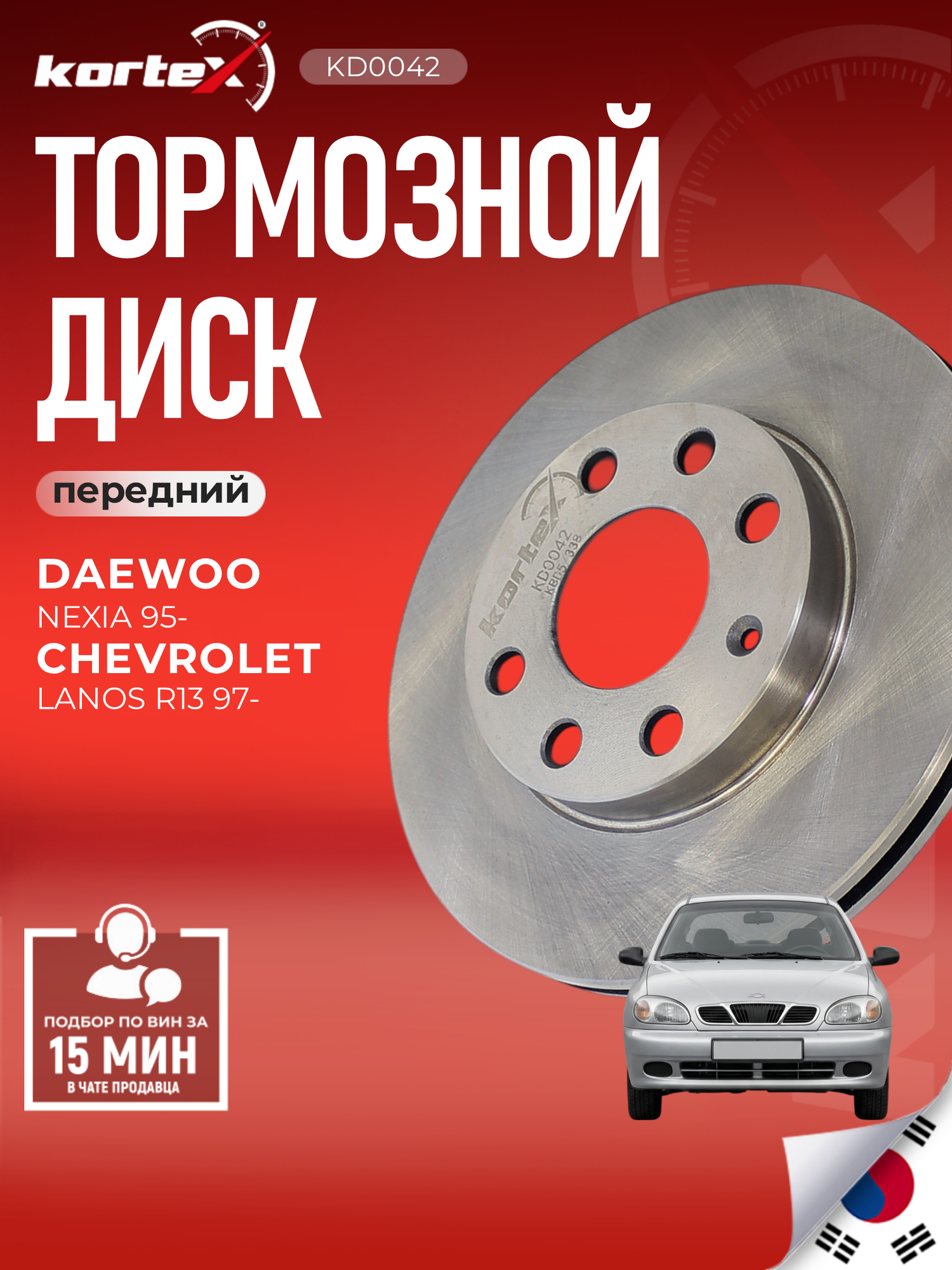 Тормозной диск передний Chevrolet Шевроле Lanos Ланос; Daewoo Дэу Nexia Нексия; Opel Опель Astra Астра F Corsa Корса A B DF1609