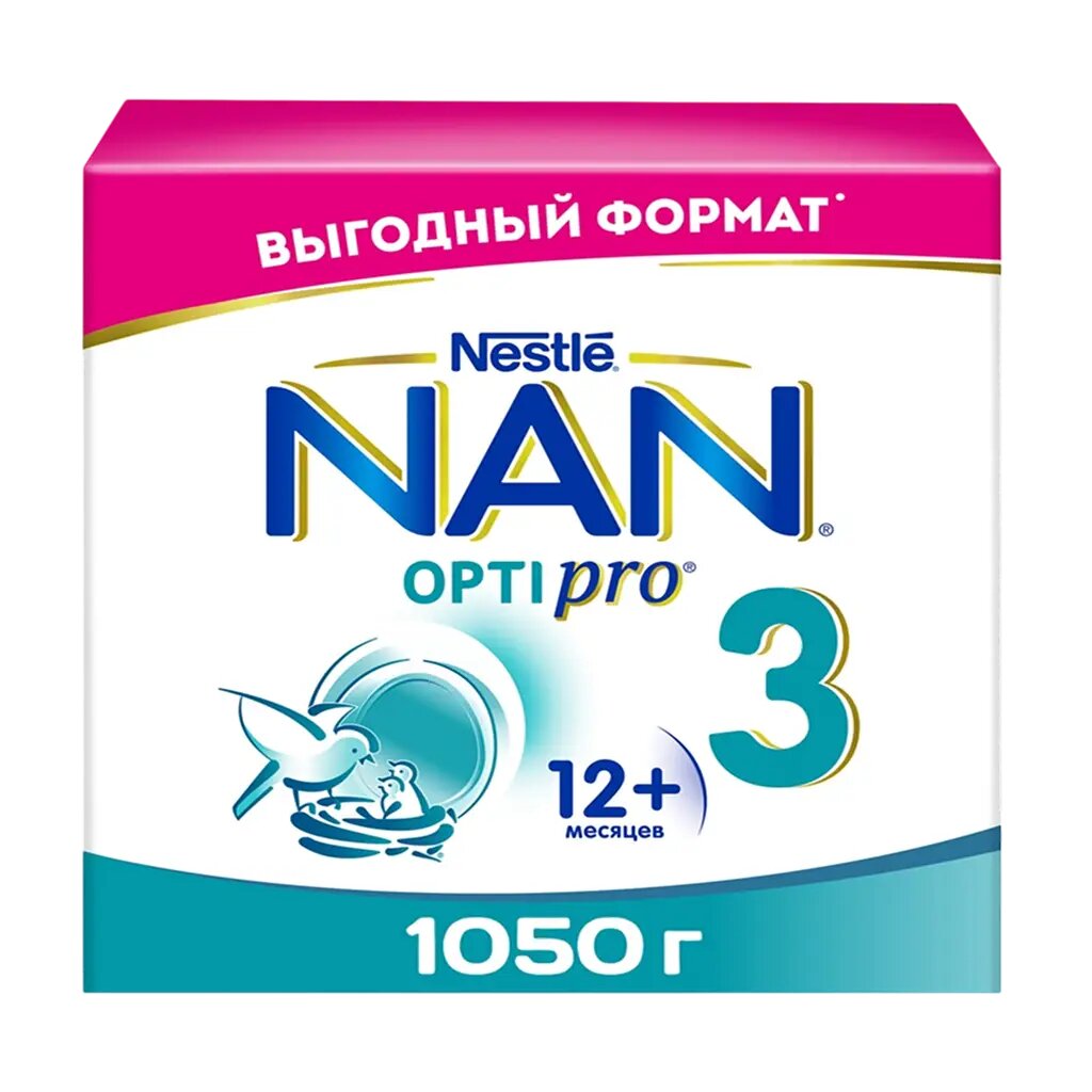 NAN 3 Optipro Премиум Детское молочко с 12 мес 1050 г (3 х 350 г)
