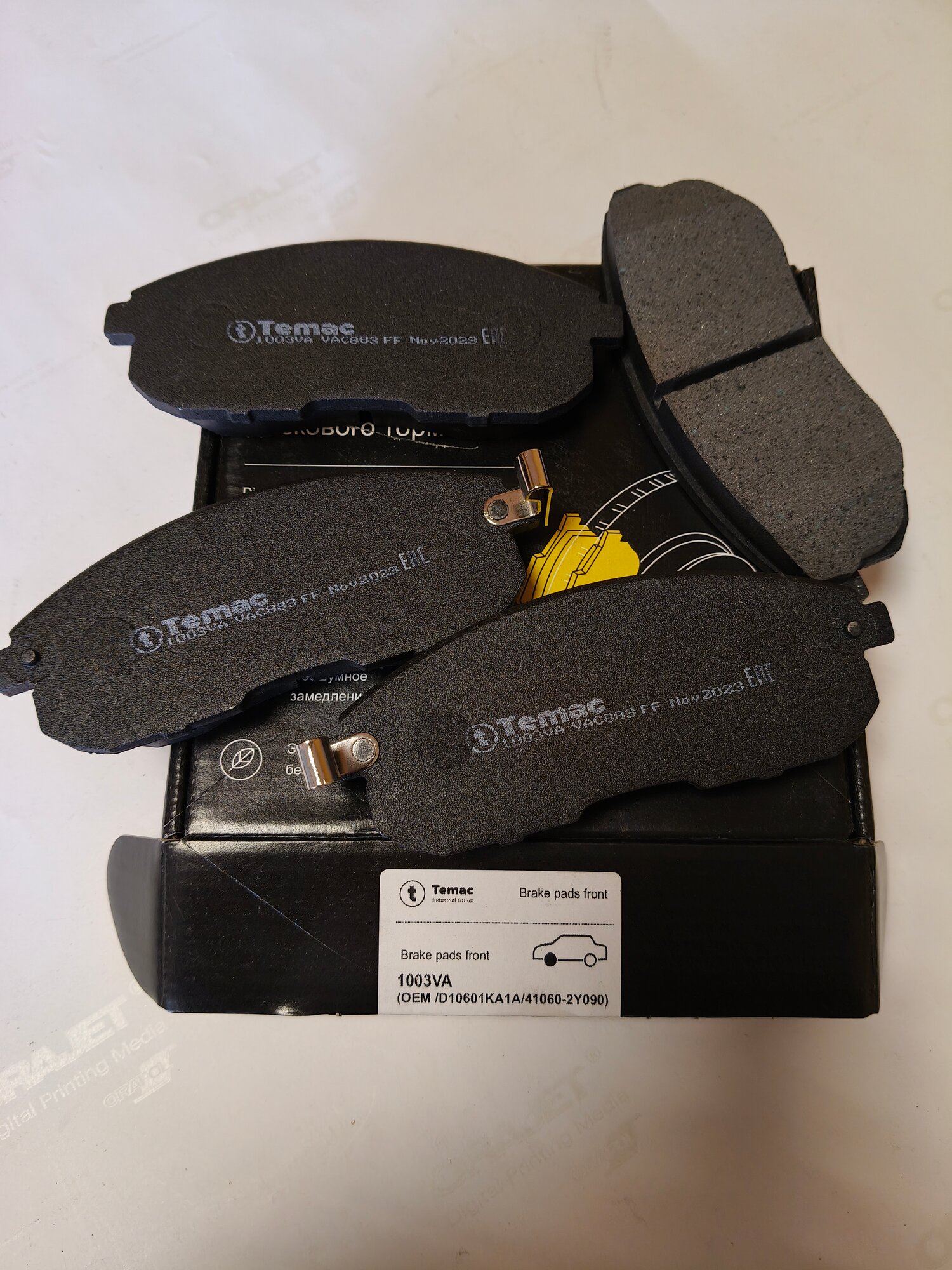 Колодки тормозные передние Nissan Juke F15/Tiida C11/Teana J31, J32 OEM: D10601KA1A/4160-2Y090 TEMAC