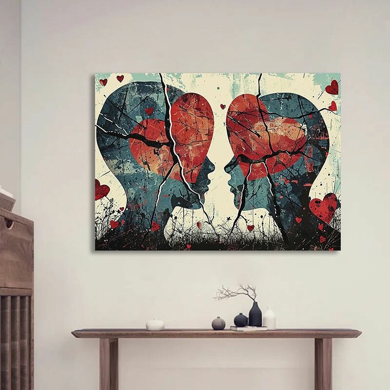 Картина "Бенкси", холст, 50x70 см, на подрамнике, крепление "крокодил", экологичные чернила
