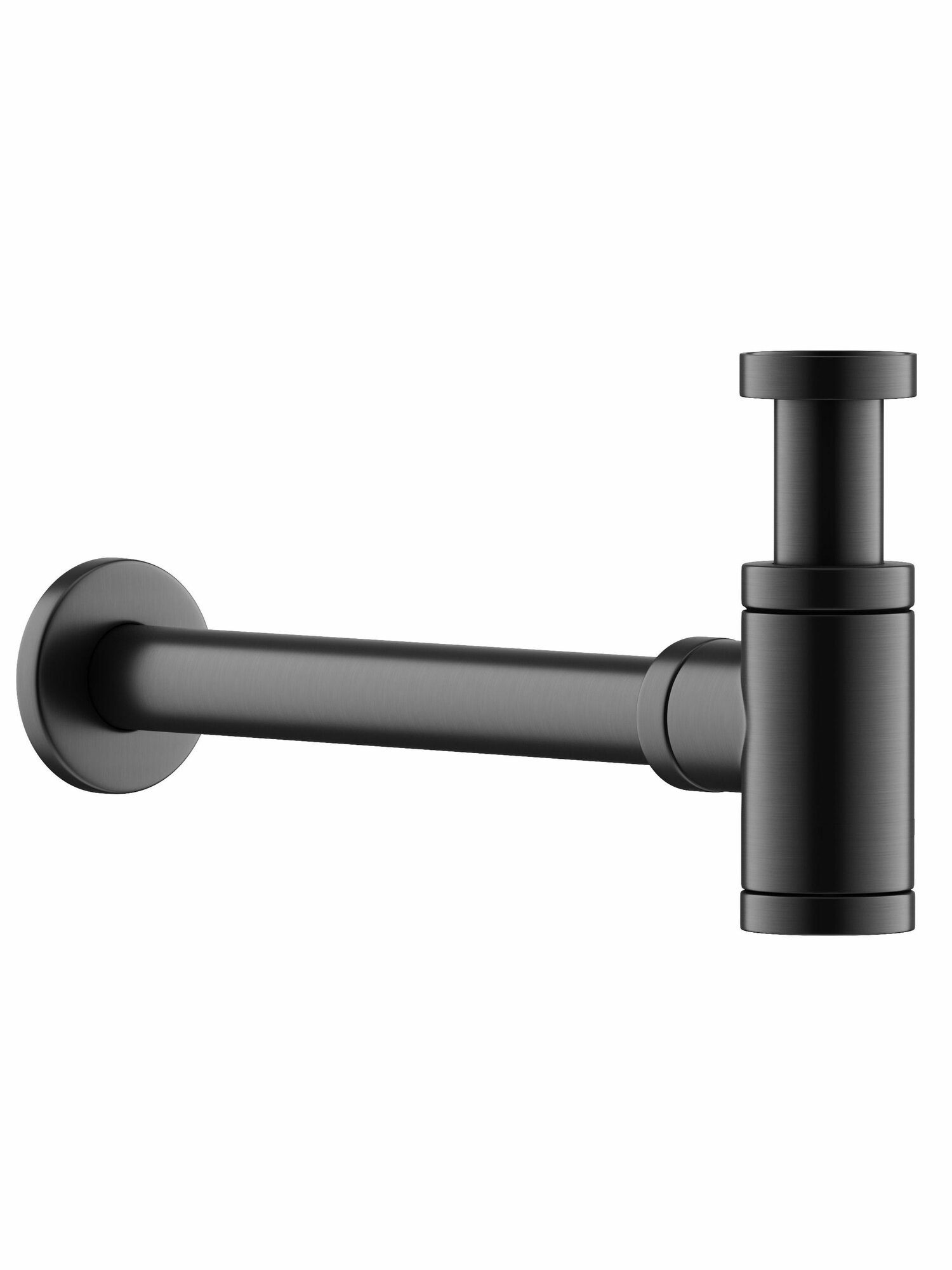 Бутылочный сифон для раковины Ceramicanova Элемент (Element) 70001GG, цилиндрический, латунь, вороненная сталь, PVD