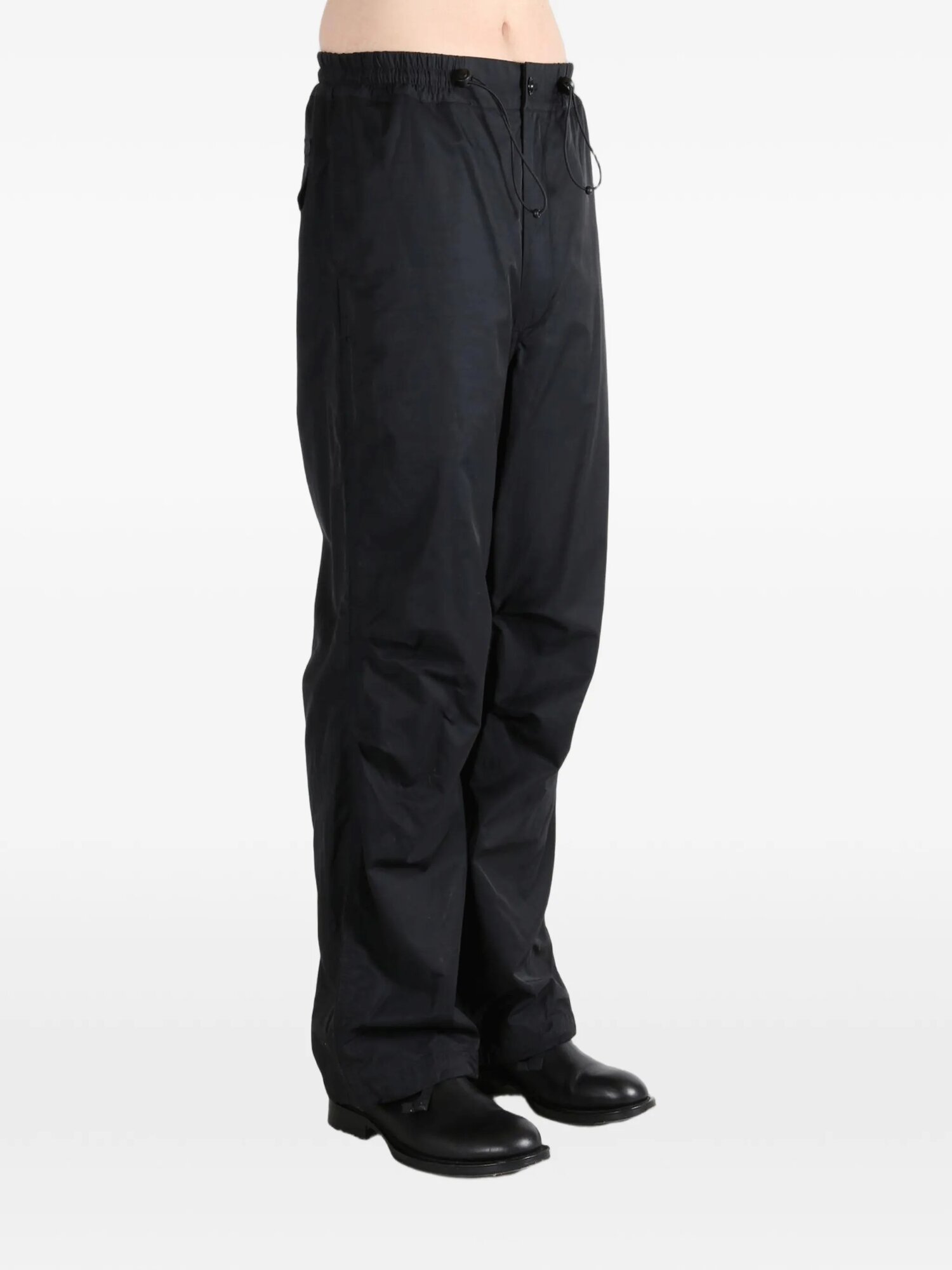 Брюки nanamica Drawstring-waist trousers, размер 36, black/black — фото 1