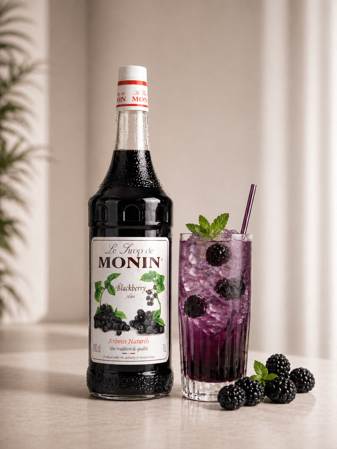 Сироп MONIN "Ежевика", для коктейлей и десертов, натуральный, 1 л