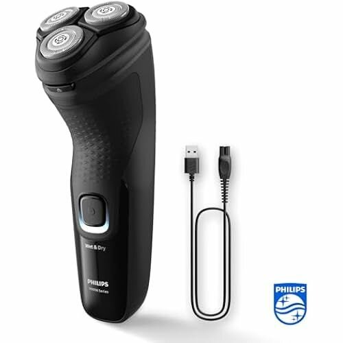 Philips Shaver Series 3000X электрическая бритва для влажной и сухой уборки для мужчин черного цвета с технологией SkinProtect и складным триммером для бороды (модель X3001/00)