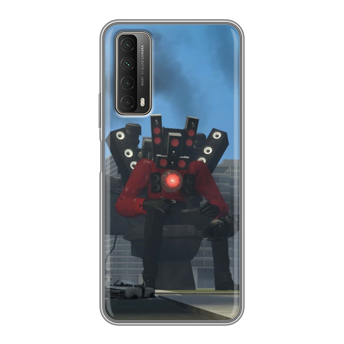 Чехол для Huawei P Smart (2021) с принтом для мальчиков Скибиди босс (Хуавей П Смарт 2021)