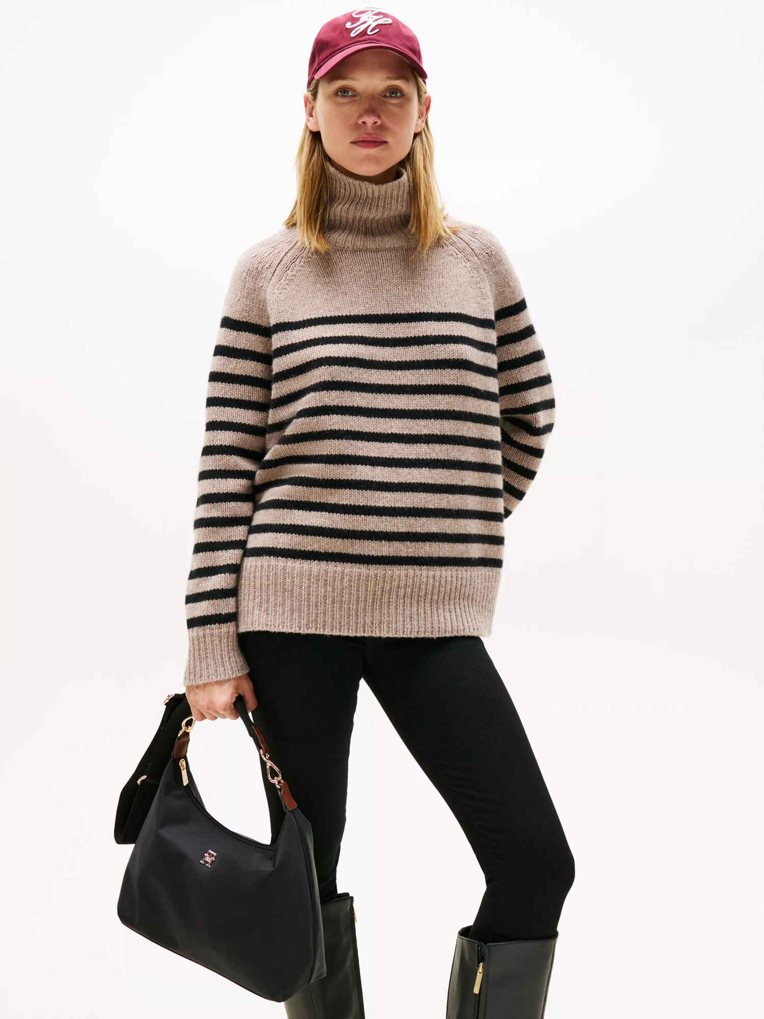 Сумка TOMMY HILFIGER, фактура гладкая, чёрный — фото 1