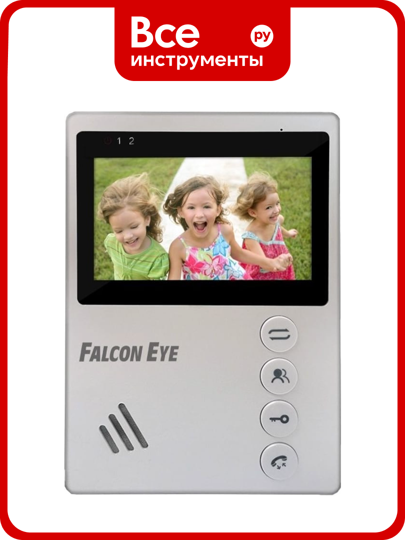 Видеодомофон Falcon Eye Vista с диагональю 4,3 дюйма аналоговый CVBS (PAL/NTSC), для квартир с пожилыми людьми