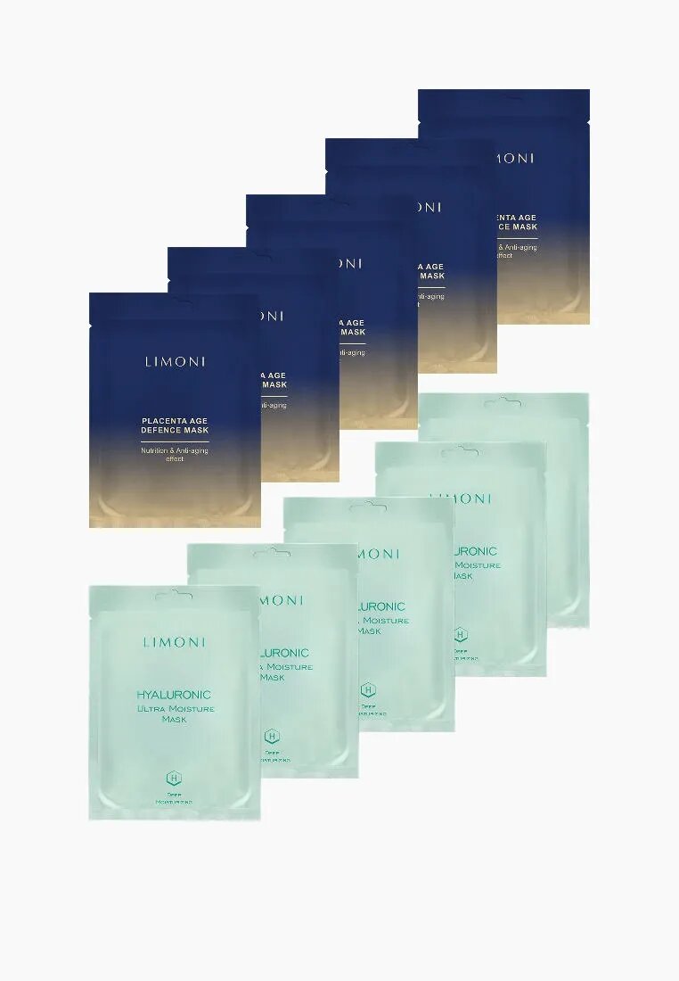 Limoni Маски для лица 10 шт. 10*23 г