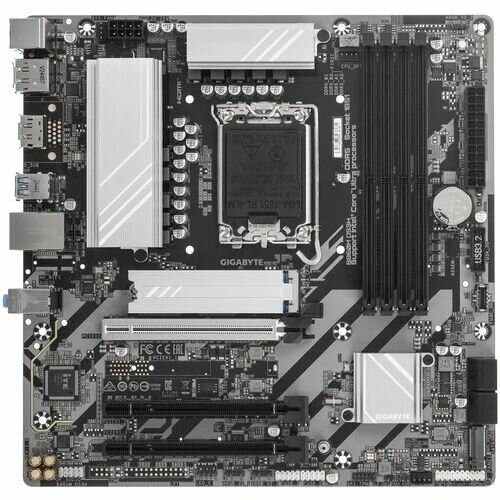 Материнская плата GIGABYTE B860M DS3H - LGA 1851, Intel B860, 4xDDR5-6400 МГц, 1xPCI-Ex16, 2xM.2, Micro-ATX