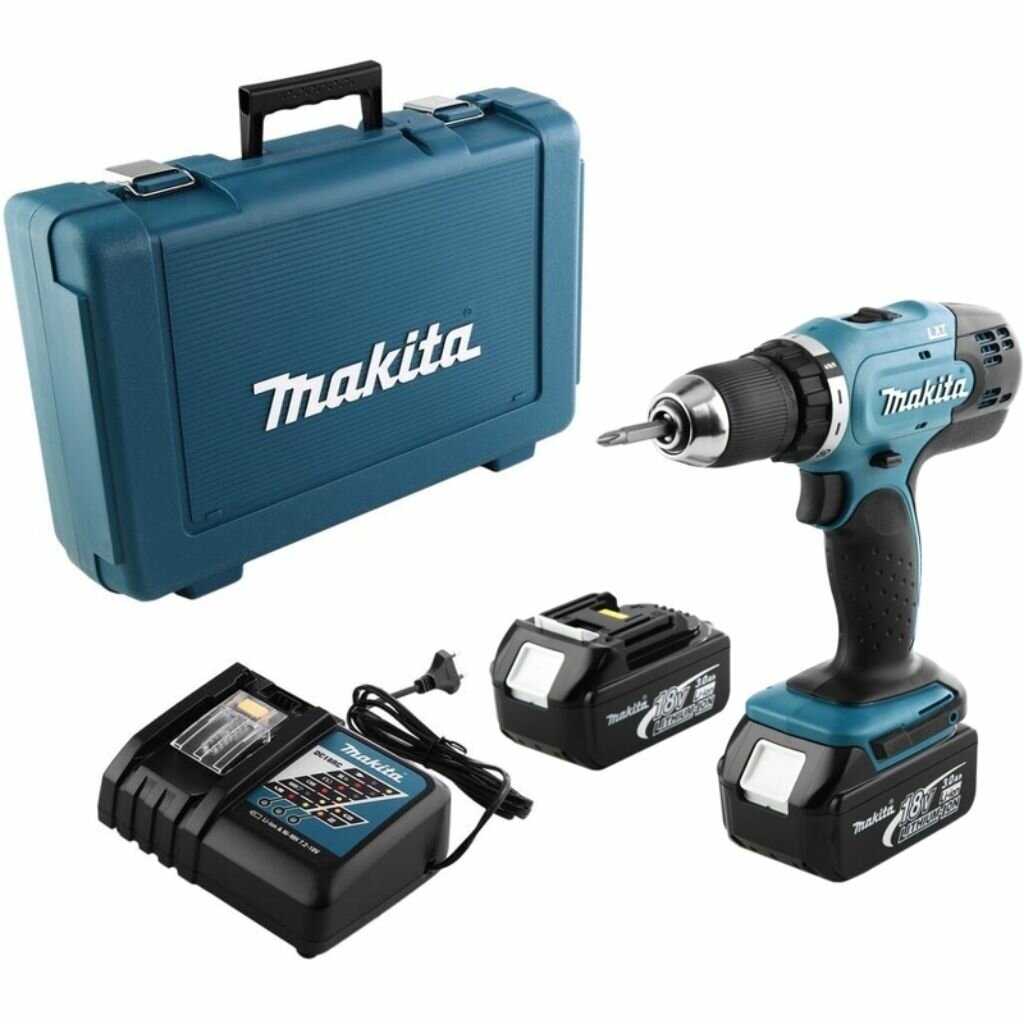 Дрель-шуруповерт MAKITA аккум. LXT 18В, 13мм, 42/27Нм (2x3.0Ач, з/у) DDF453RFE