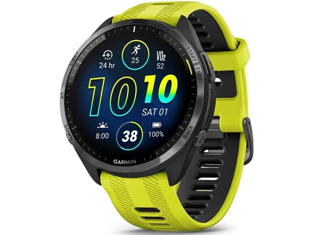 Смарт-часы Garmin Forerunner 965 черный, желто-черный ремешок 47мм