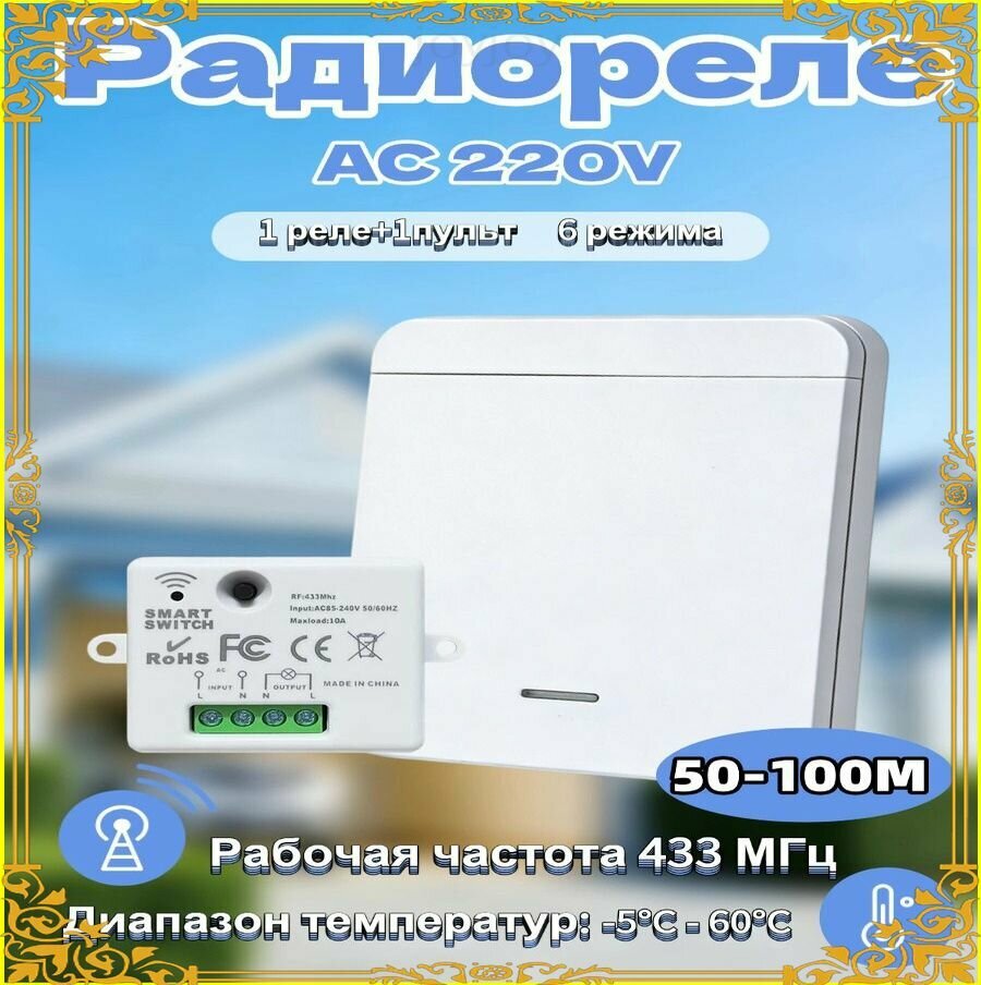 RF 433 МГц беспроводной настенный пульт дистанционного управления, мини-реле приемника, переключатель светодиодной лампы