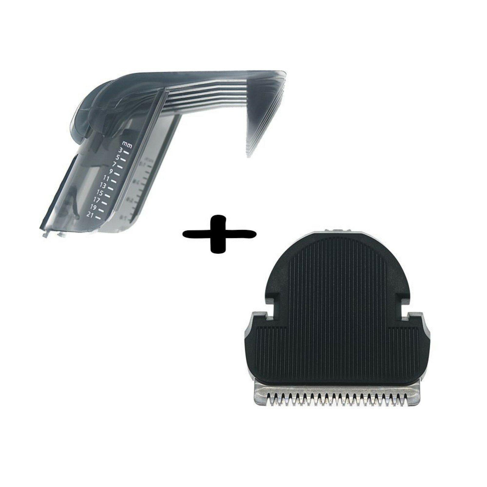 Парикмахерская расческа и насадка MyPads для машинок Philips QC5105-QC5135, черный