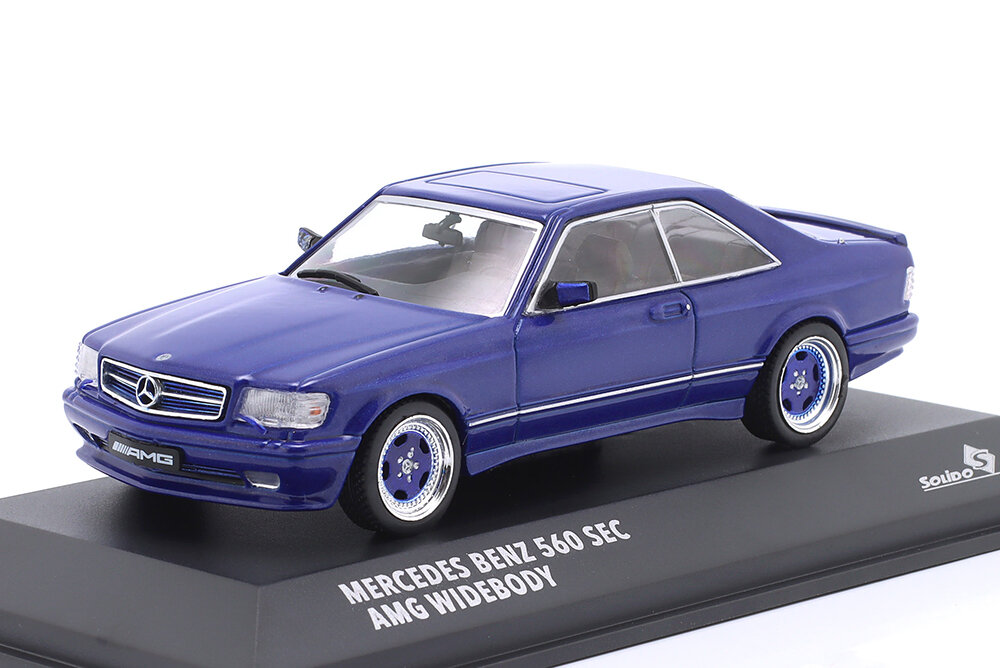 Модель коллекционная SOLIDO Mercedes 560 sec amg widebody blue metallic / мерседес амг синий