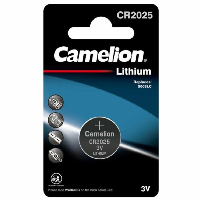 Батарейка Camelion CR2025 BL-1 (CR2025-BP1, литиевая,3V), 1619510