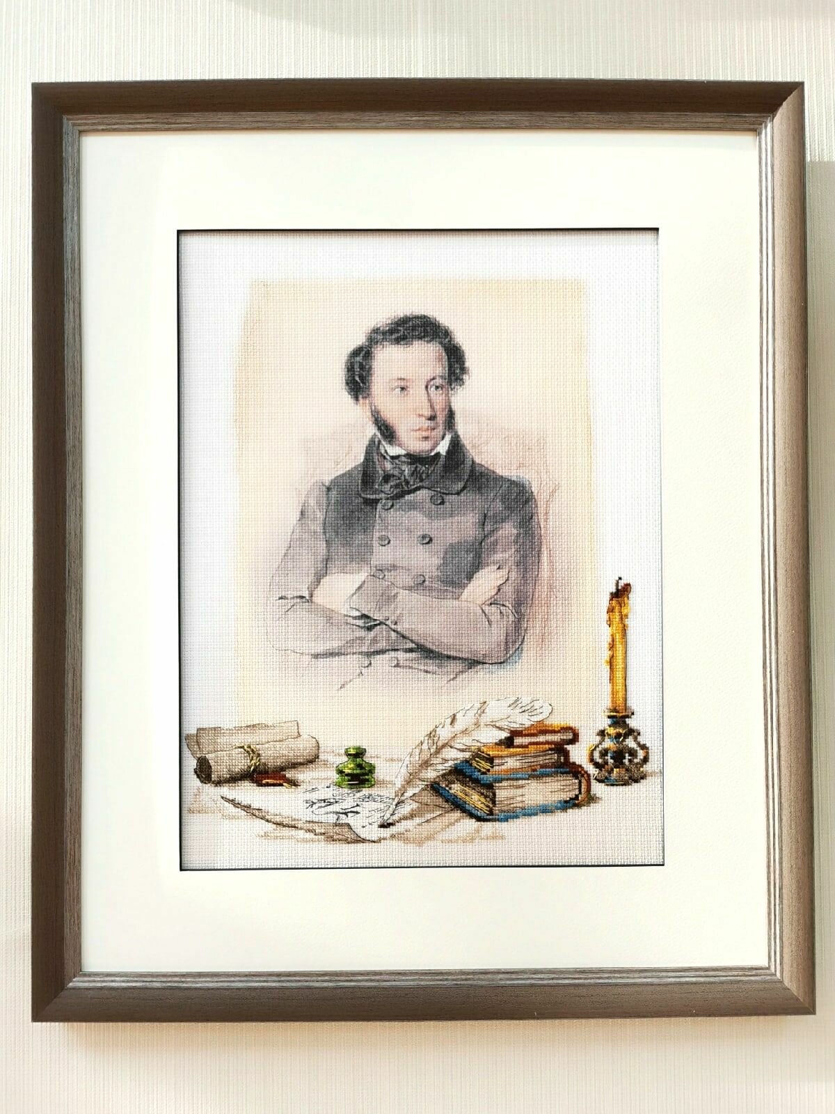 Набор для вышивания крестом Риолис, вышивка крестиком "Пушкин", 30*40 см, 0093 РТ