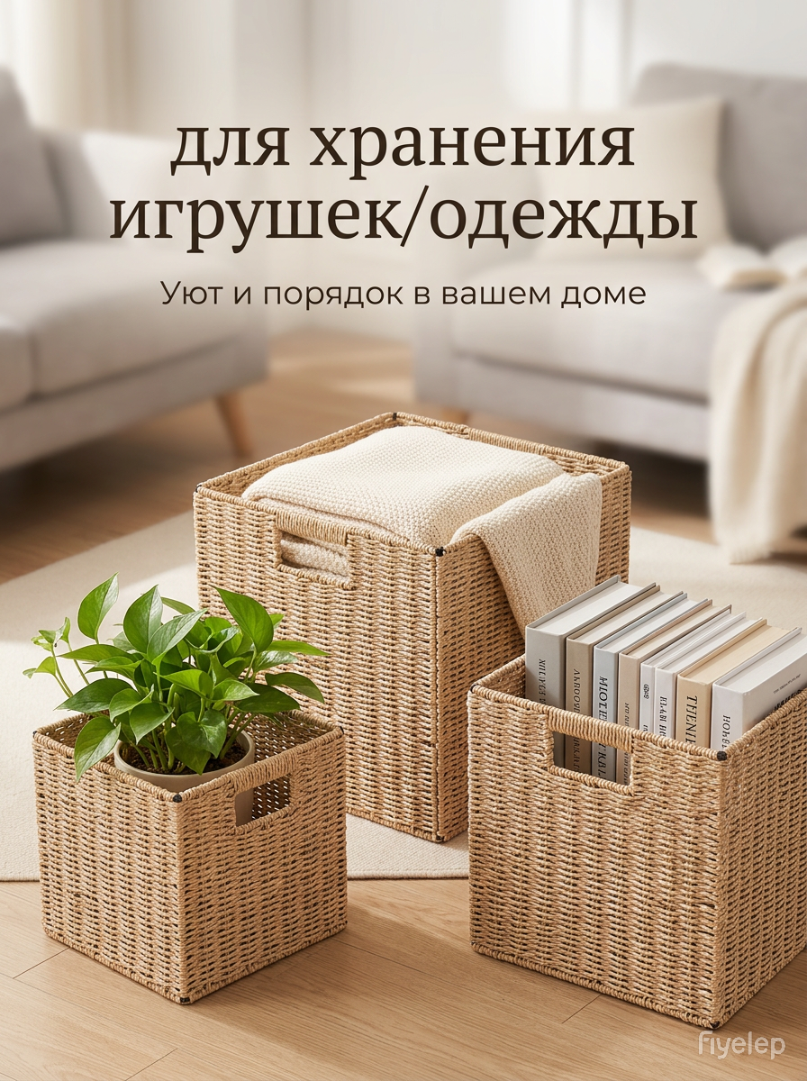 Корзина для хранения #Всписках, арочная, складная, для одежды, белья, 30х30х30 см