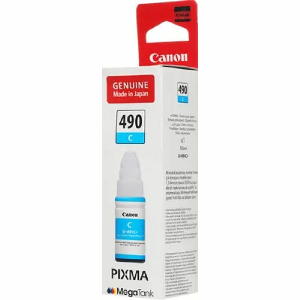 Canon Расходные материалы 0664C001 Чернила GI - 490 C cyan , 70 мл
