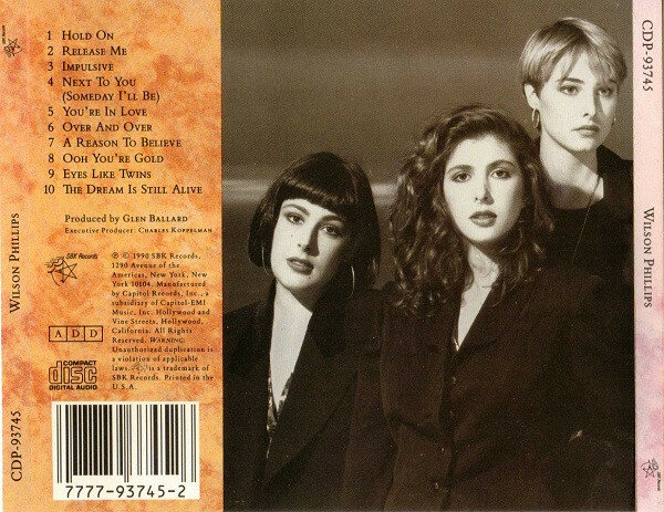 Аудио CD Wilson Phillips "Wilson Phillips" CD (US/1990) NEW — фото 1