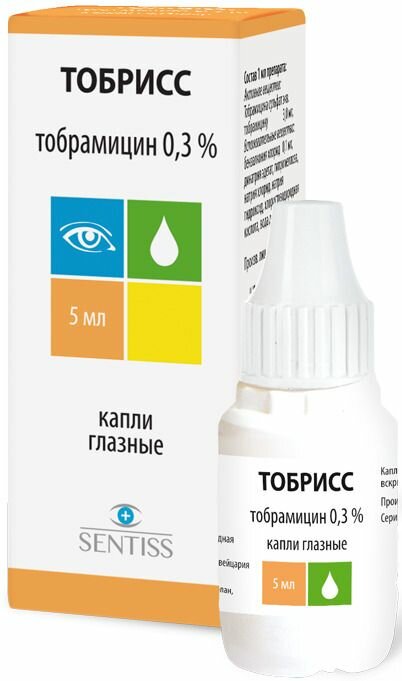 Тобрисс, капли глазные 0.3%, 5 мл