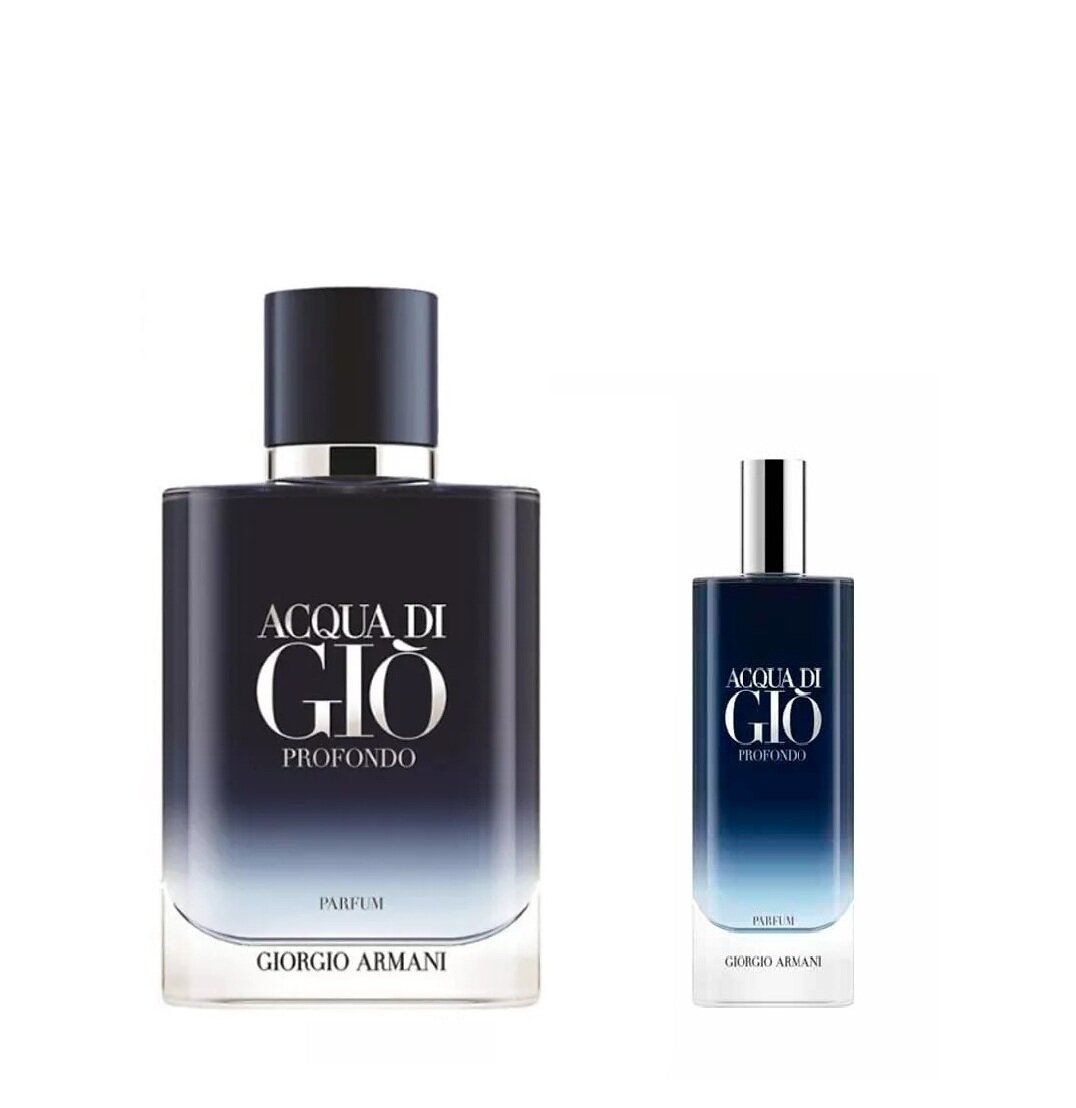 Giorgio Armani Acqua di Giò Profondo Parfum set 100 мл + 15 мл духи мужские, фужерные, водяные